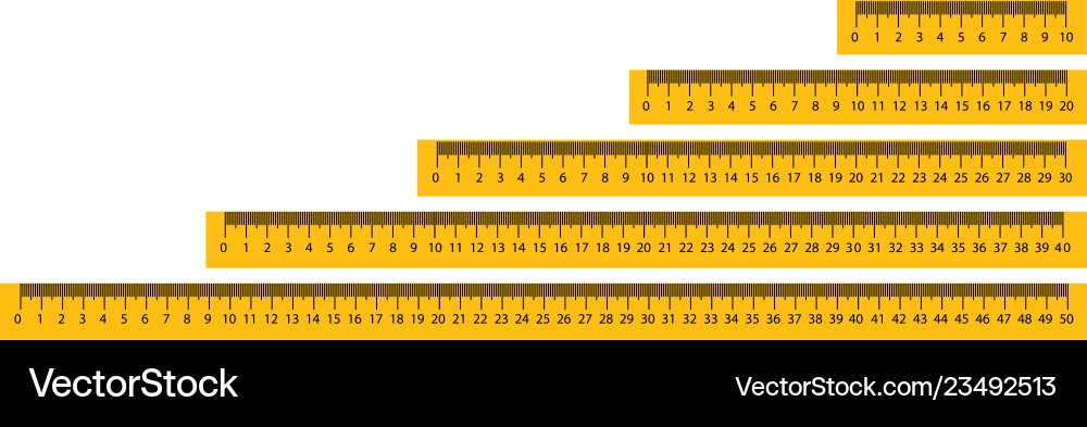Measure tape ruler metric measurement Royalty Free Vector