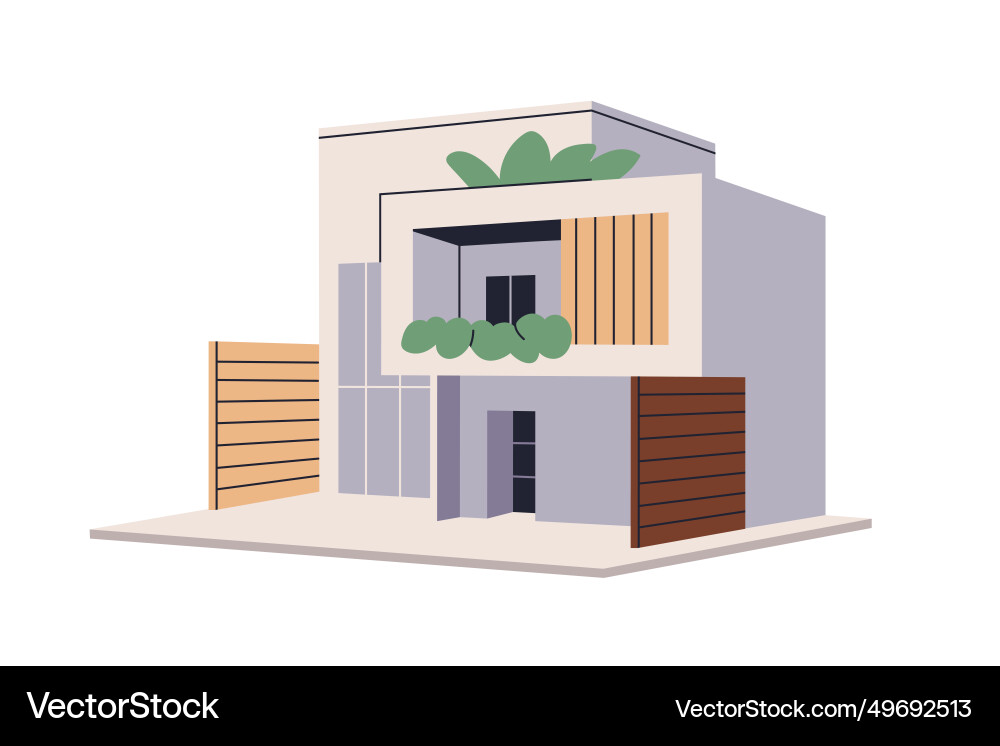 Modern modular house architecture contemporary Vector Image