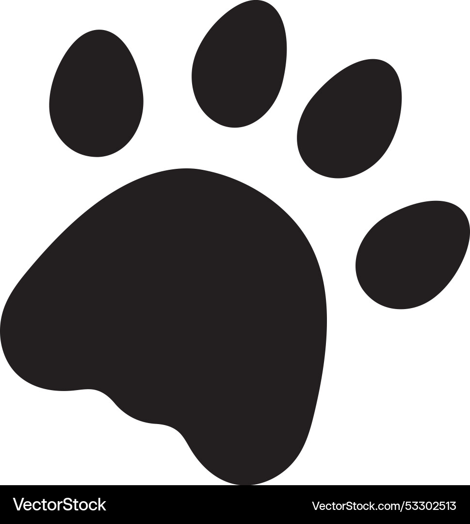 Paw print icon design logo template isolated Vector Image