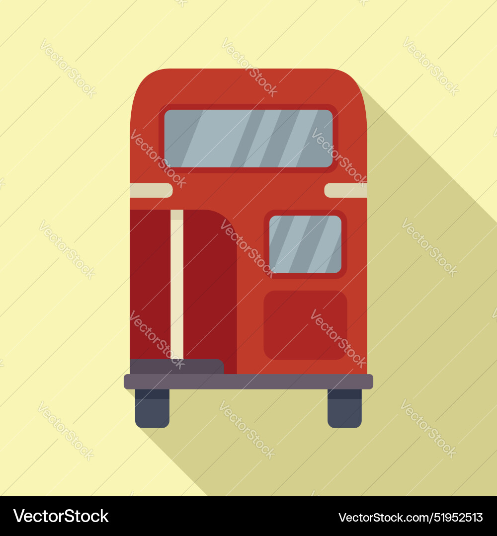 Red london double decker bus driving on left side Vector Image