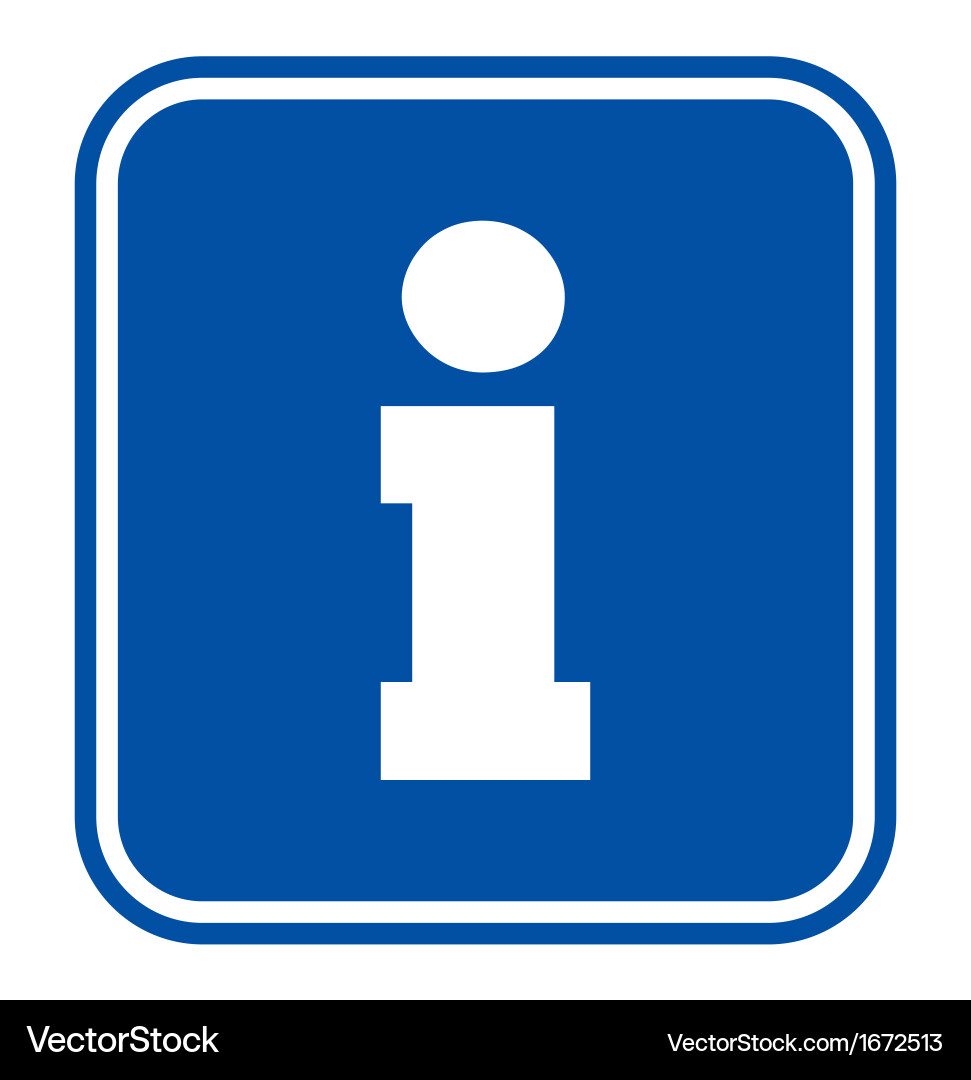 Tourist information sign Royalty Free Vector Image