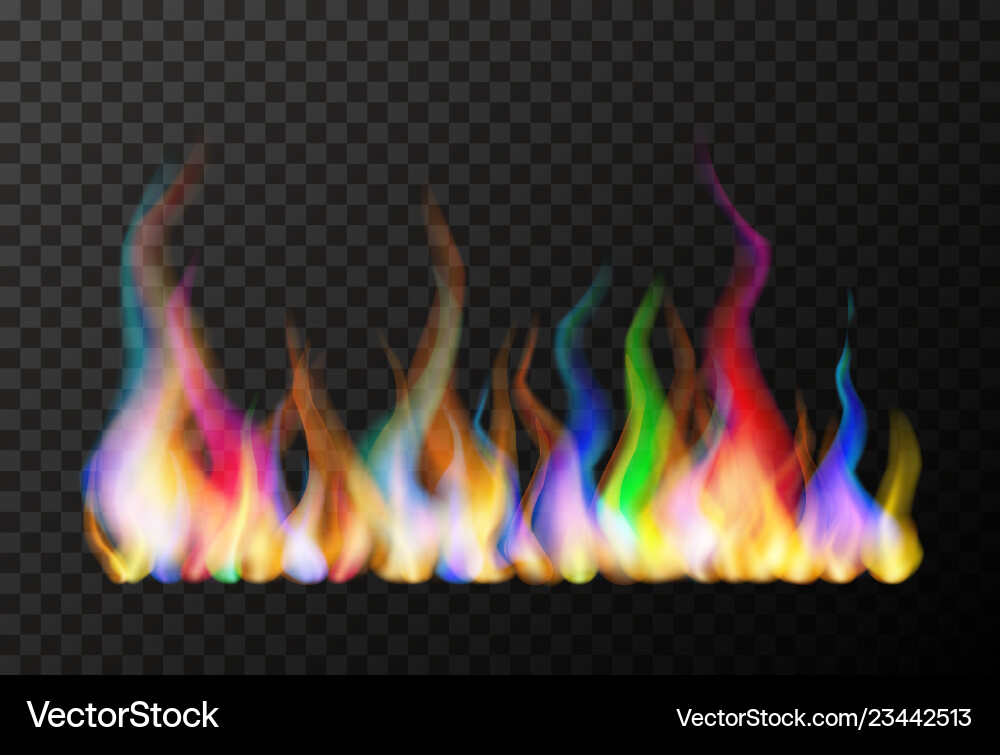 Vibrant Flame Fire Magic Royalty Free Vector Image