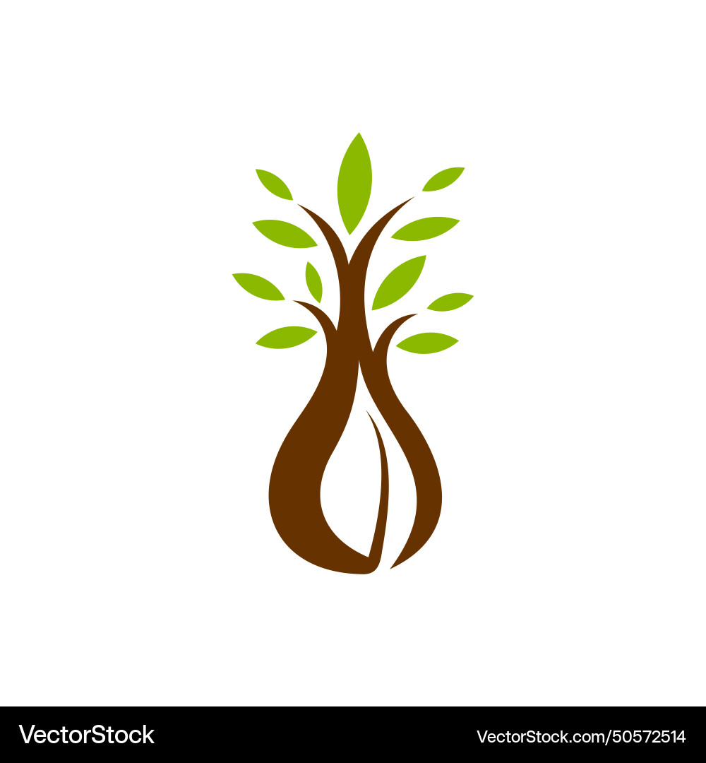 Baobab tree logo design Royalty Free Vector Image