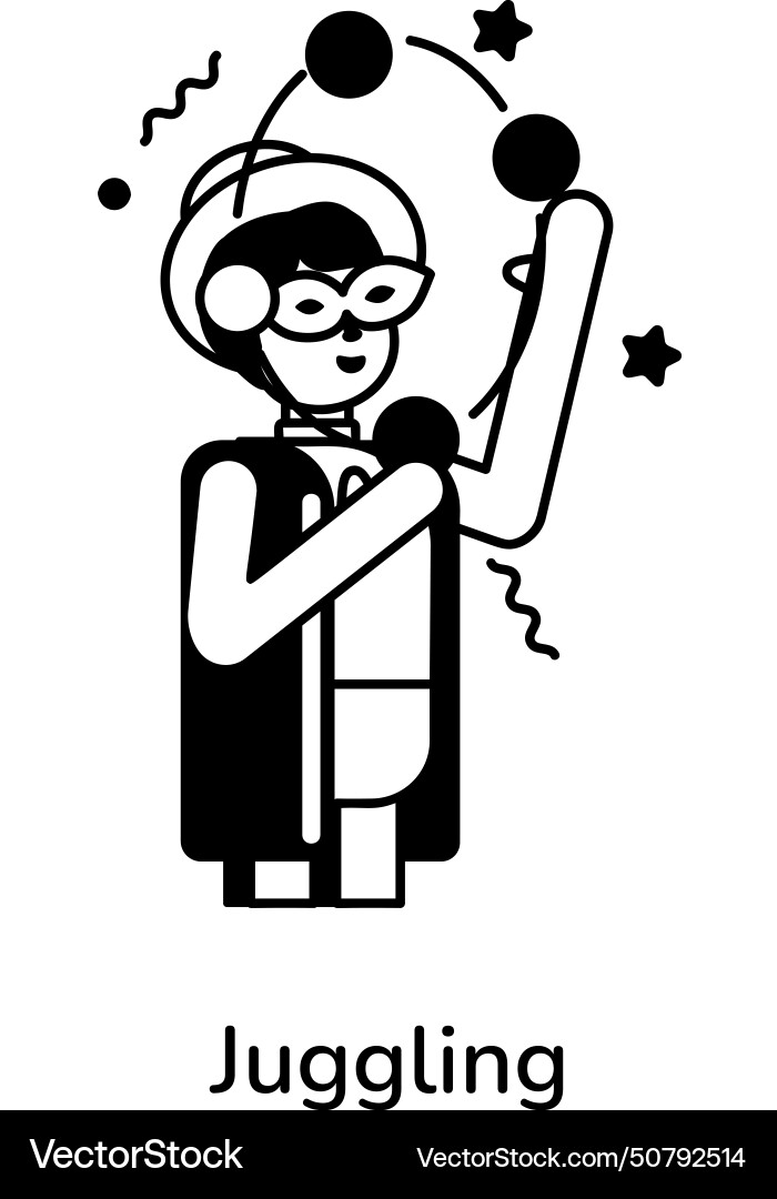 Juggling Royalty Free Vector Image - VectorStock