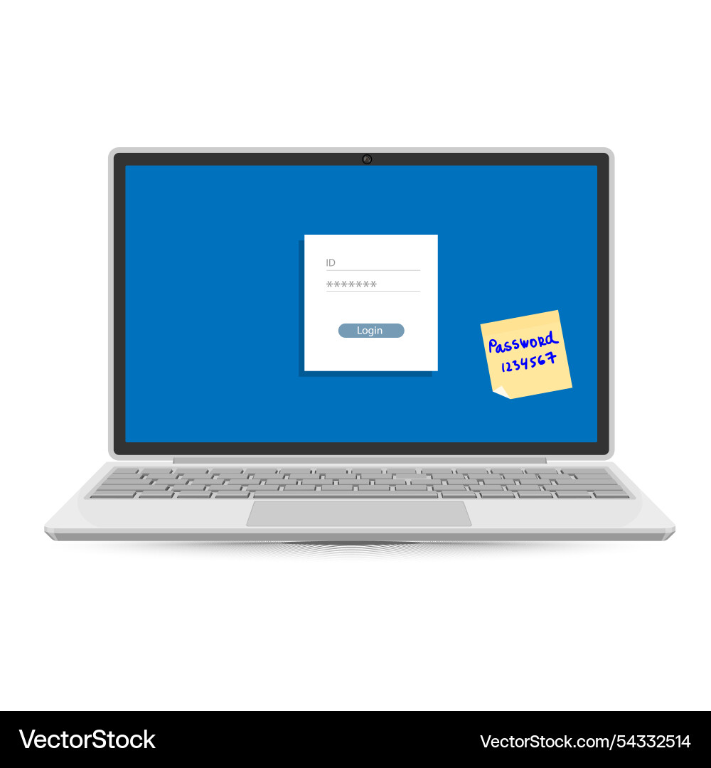 Password theft cyber security concept danger Vector Image
