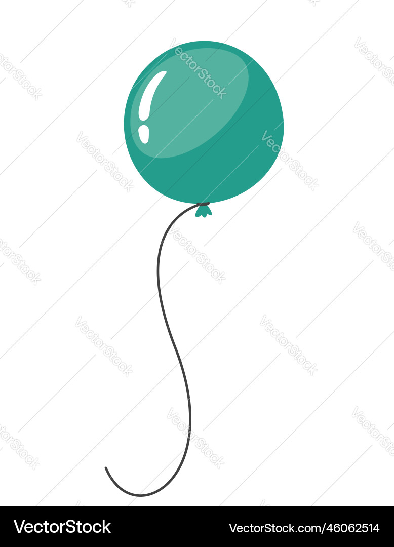 Round balloon in cartoon style Royalty Free Vector Image