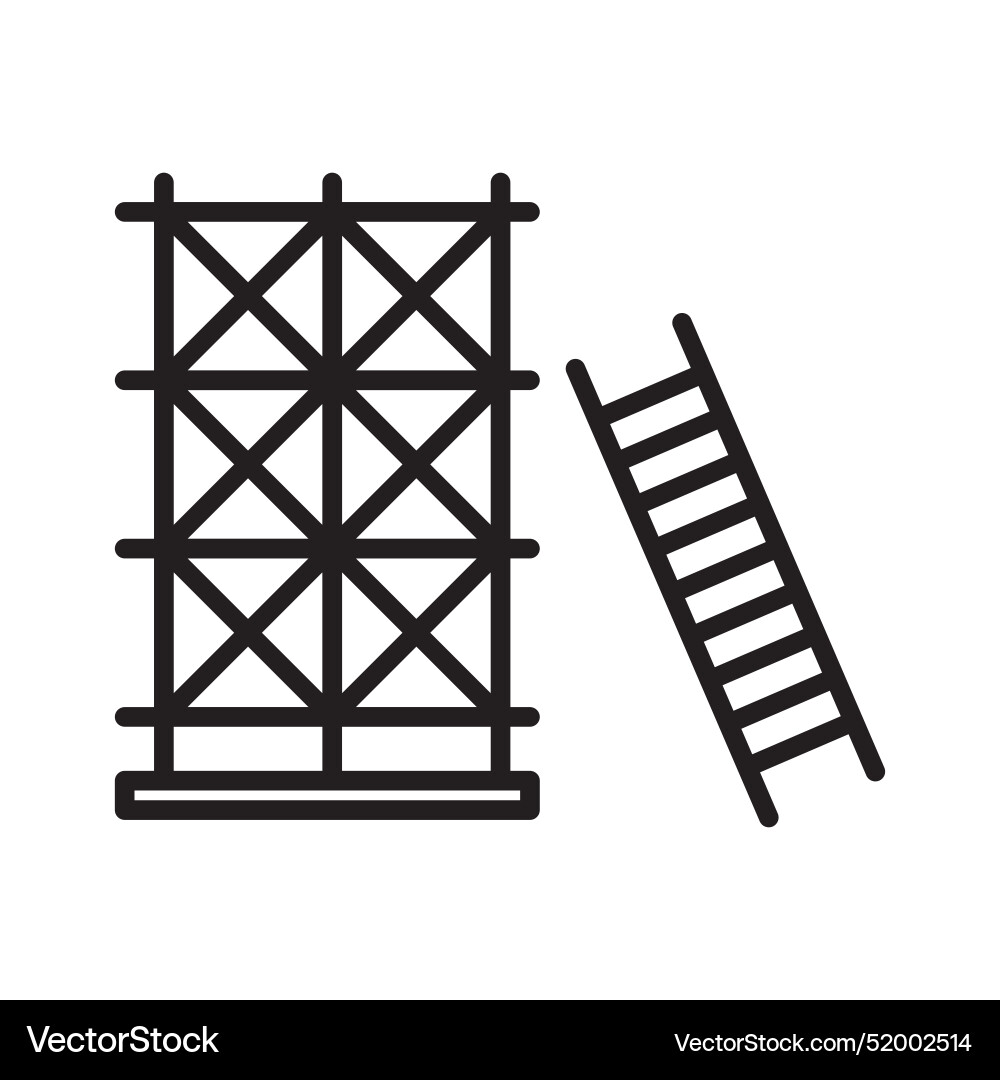 Scaffolding Representing Essential Construction Vector Image
