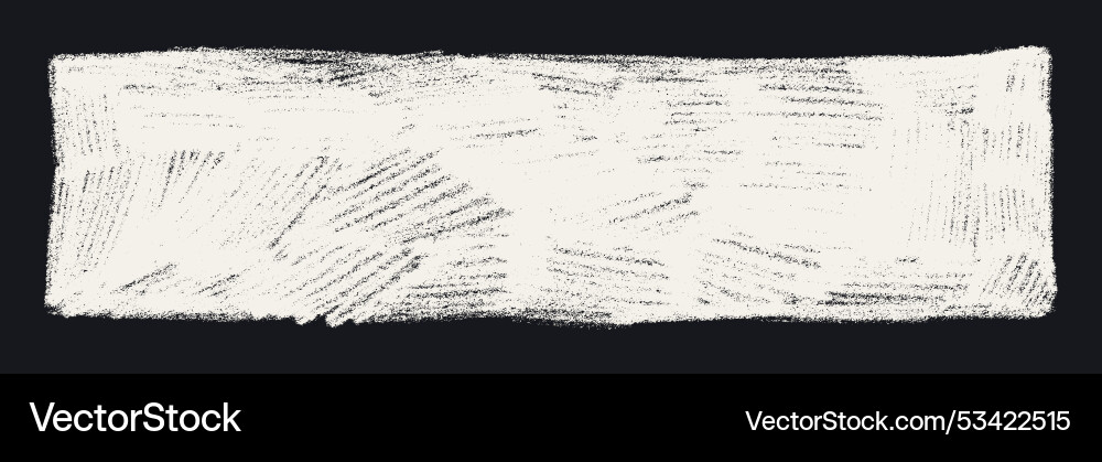 Hand drawn rectangle with grunge texture rough Vector Image