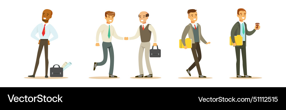 Man office employee character engaged in work Vector Image