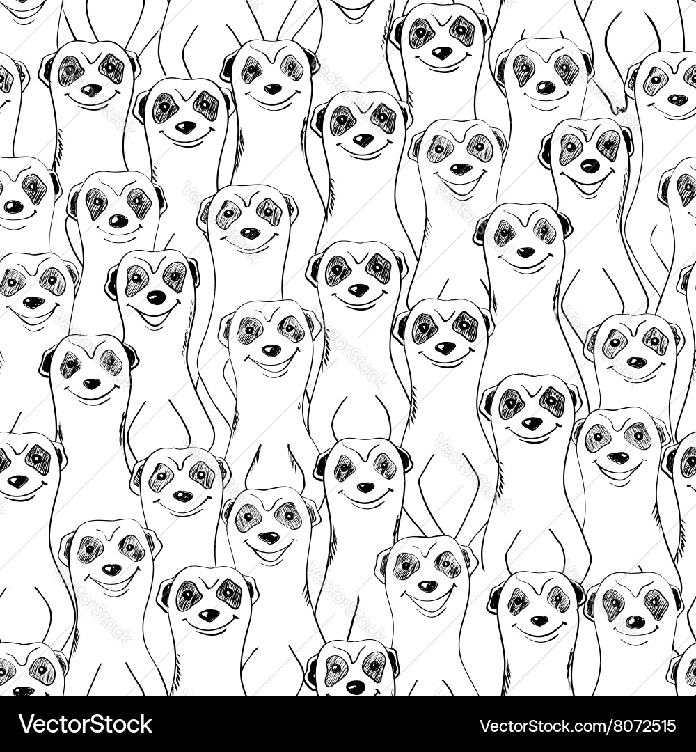 Meerkats Seamless Pattern Royalty Free Vector Image