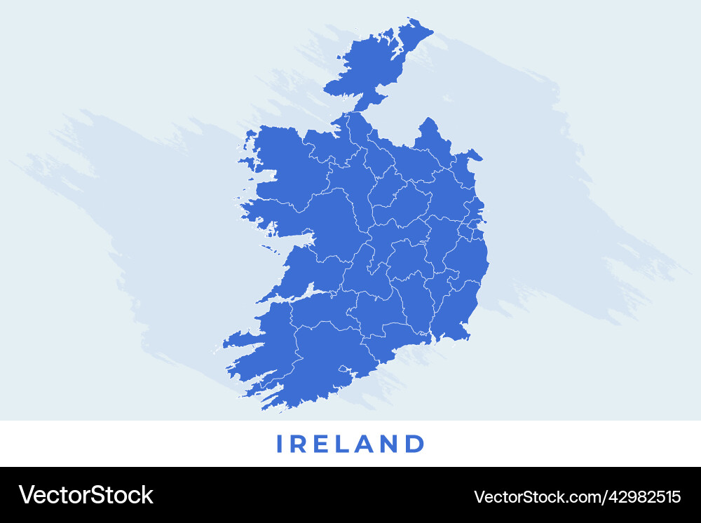 National map of ireland Royalty Free Vector Image