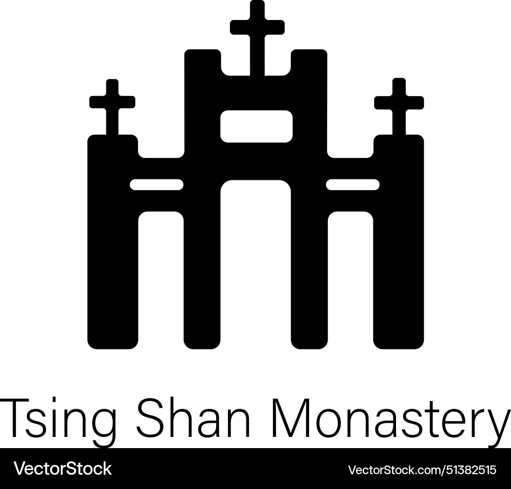 Tsing shan monastery Royalty Free Vector Image