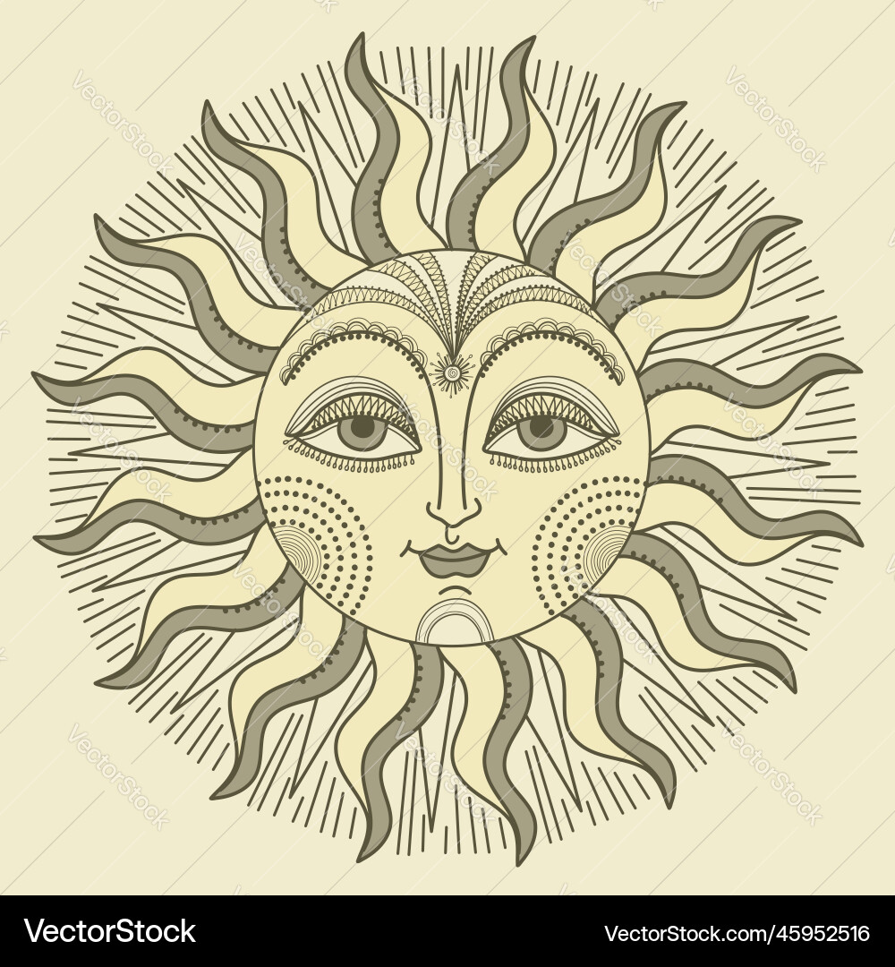 Ancient Sun Face