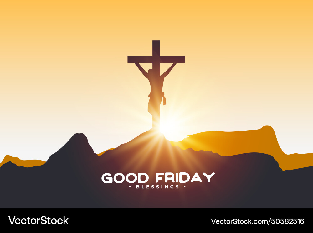 Beautiful good friday spiritual background Vector Image