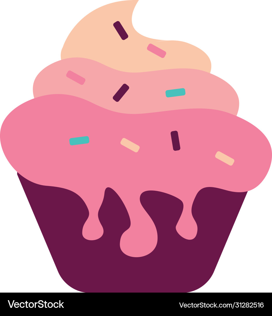 Cupcake graphic design template isolated Vector Image