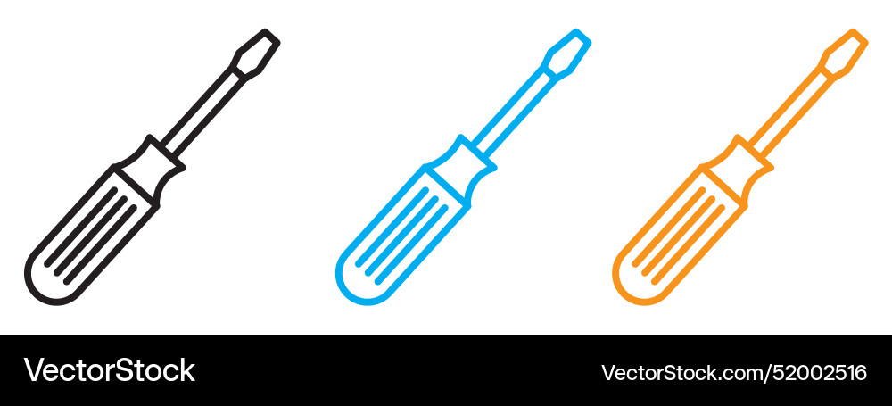 Hardware tool icon for screwdrivers construction Vector Image
