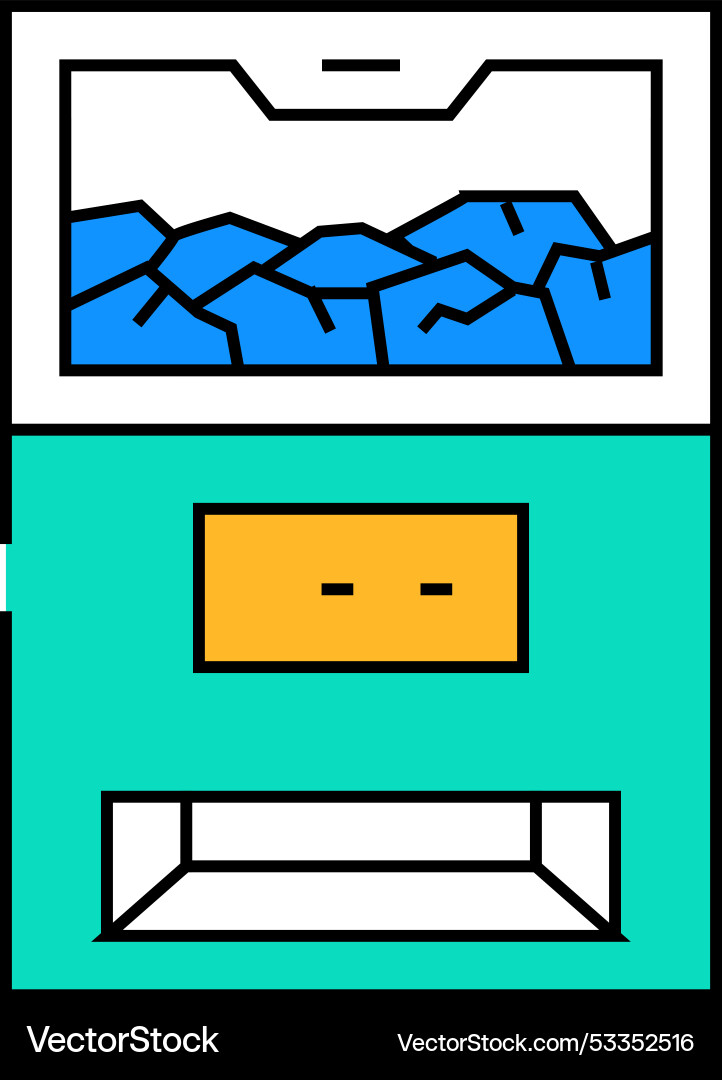 Ice maker restaurant equipment icon color Vector Image