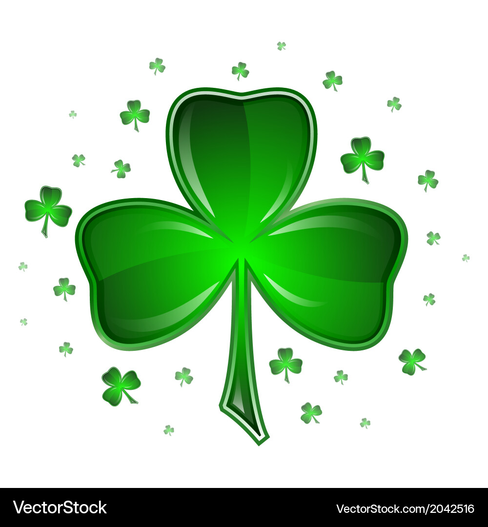 Isolated Shamrock on White Background Royalty Free Vector