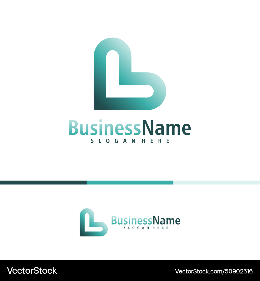 Letter l logo design creative initial Royalty Free Vector