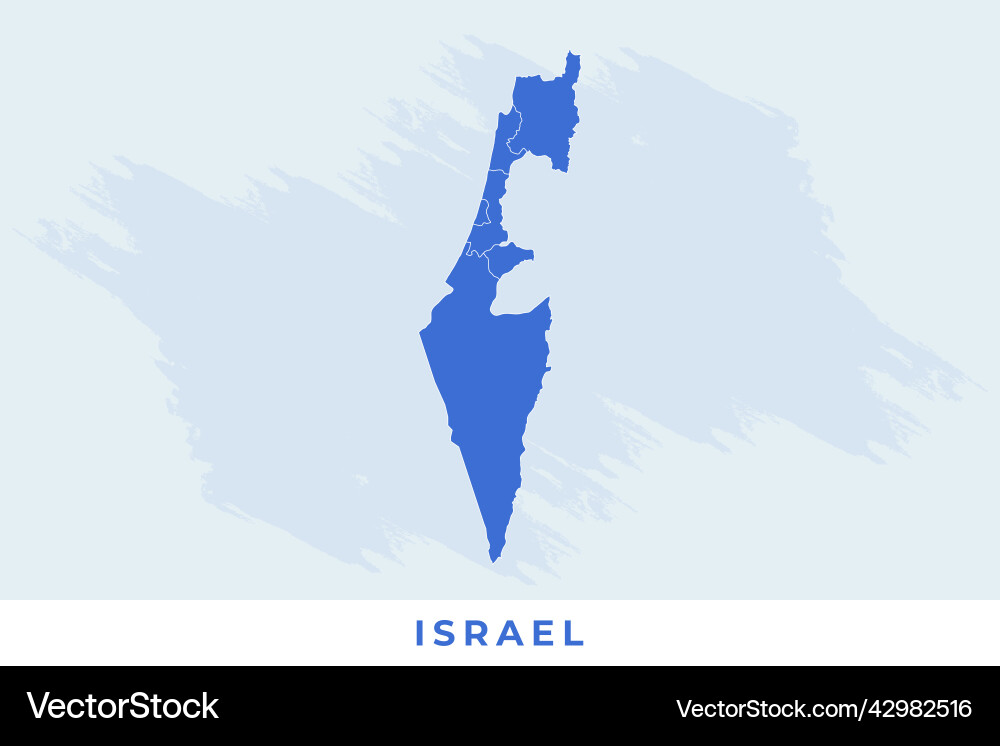 National map of israel Royalty Free Vector Image
