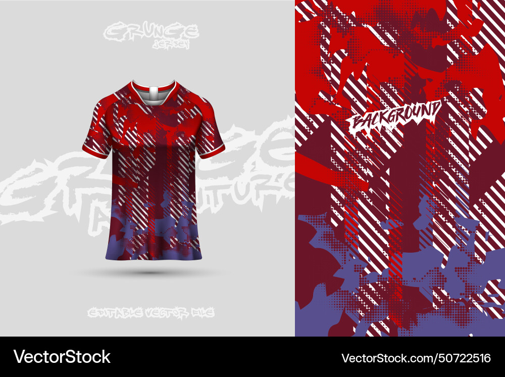 Sports jersey and background template design Vector Image