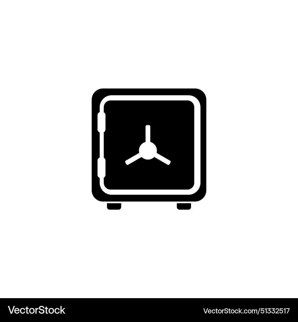 A minimalist black and white graphic icon Vector Image