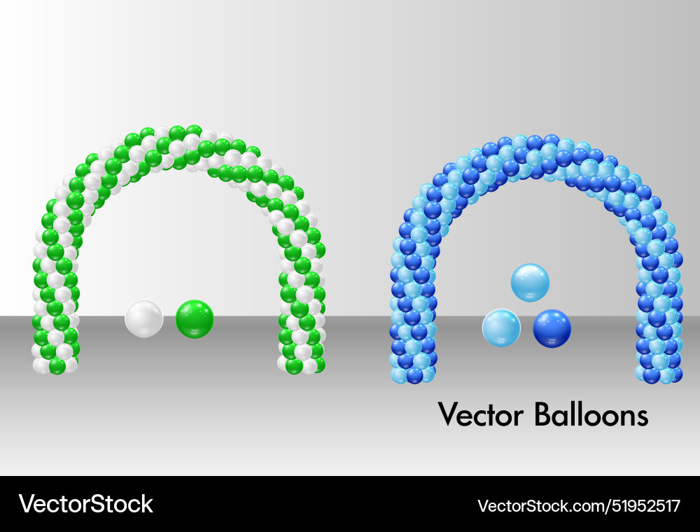 Balloons arch helium bunch arches Royalty Free Vector Image