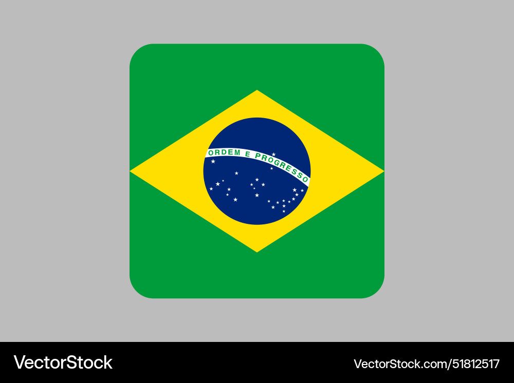 Brazil flag sign Royalty Free Vector Image - VectorStock