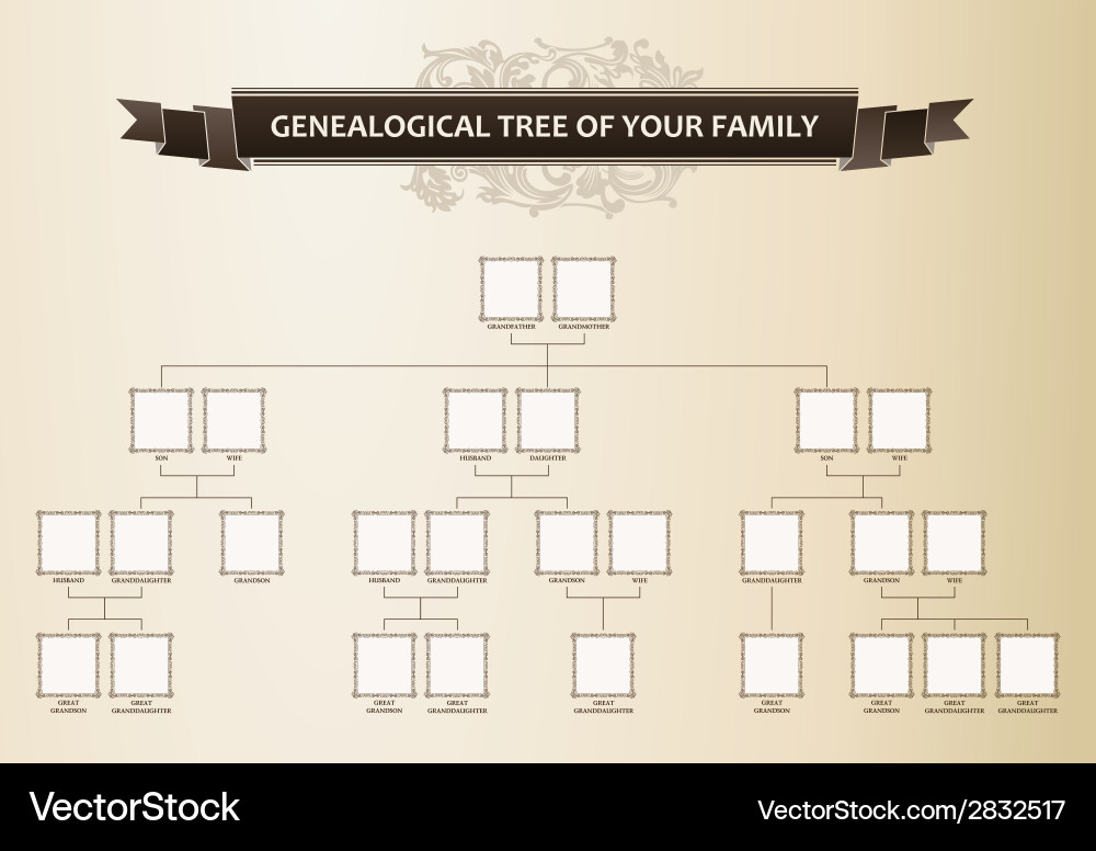 Classic Genealogical Tree Royalty Free Vector Image