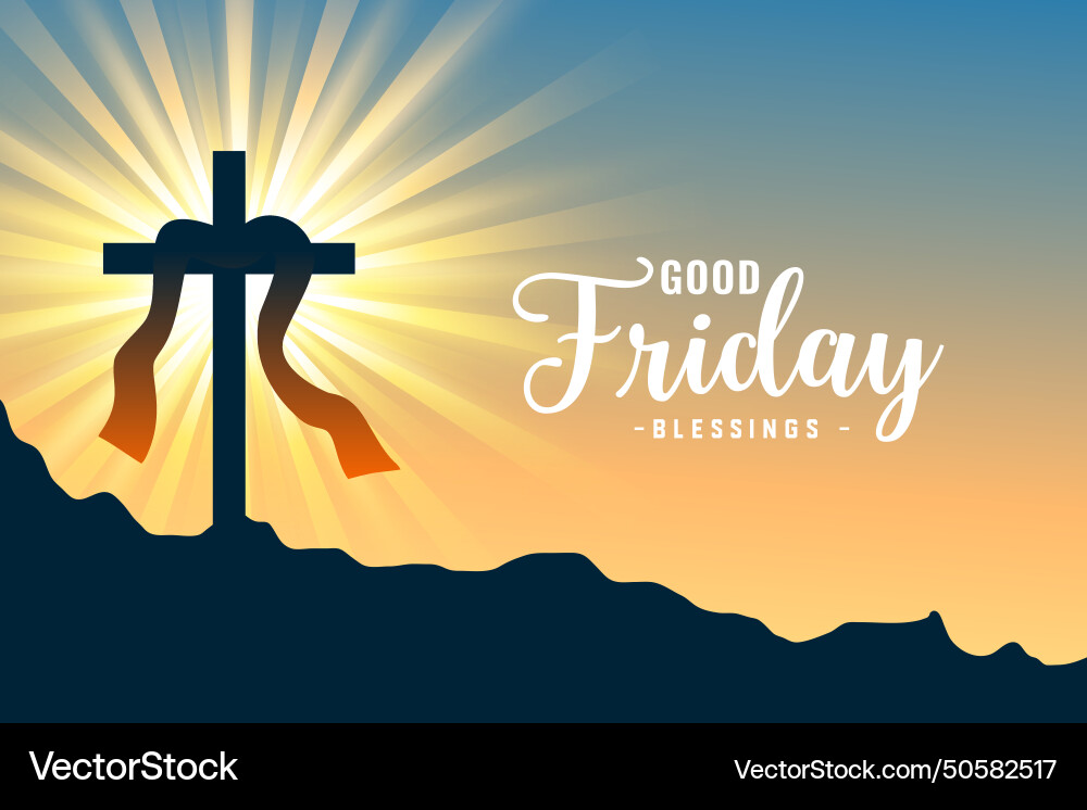 Easter week good friday event background Vector Image