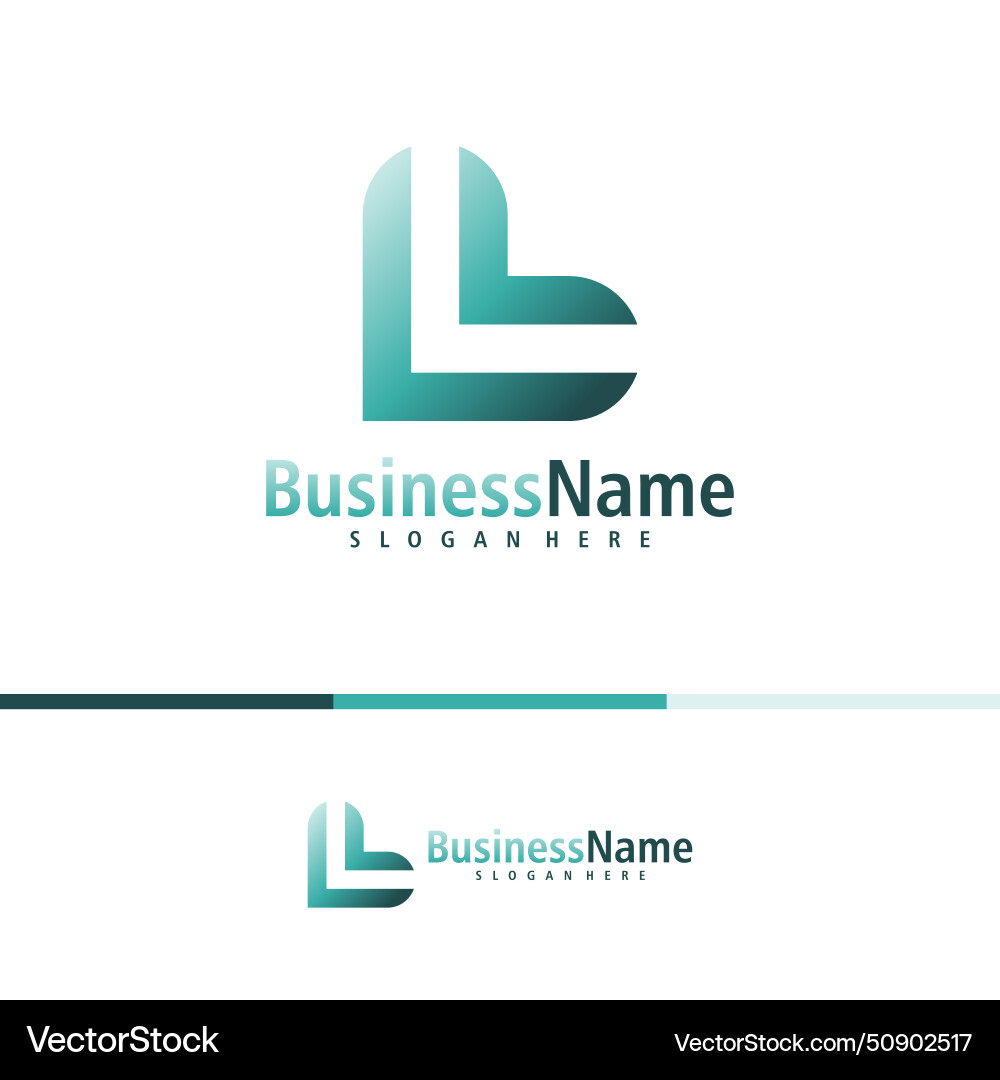 Letter l logo design creative initial Royalty Free Vector