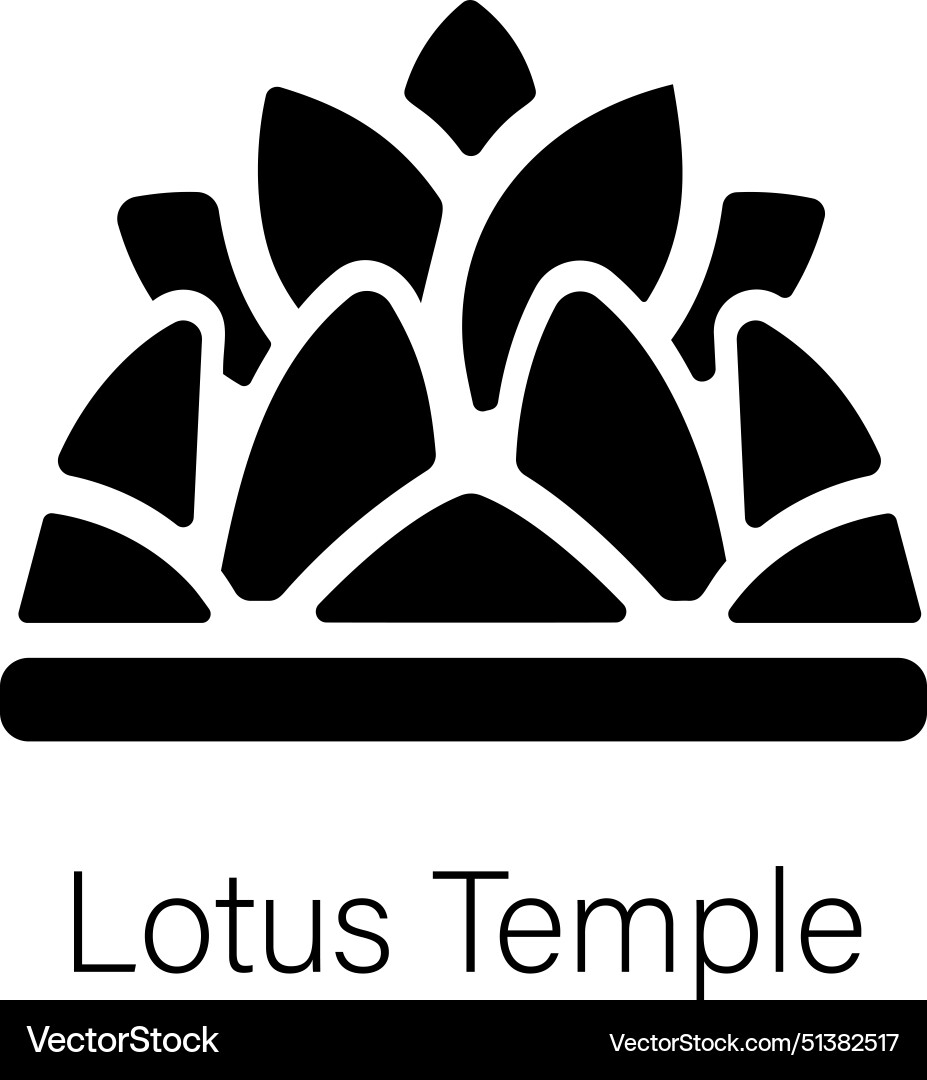 Lotus temple Royalty Free Vector Image - VectorStock
