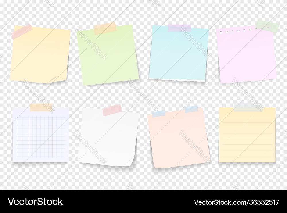 Paper notes Royalty Free Vector Image - VectorStock