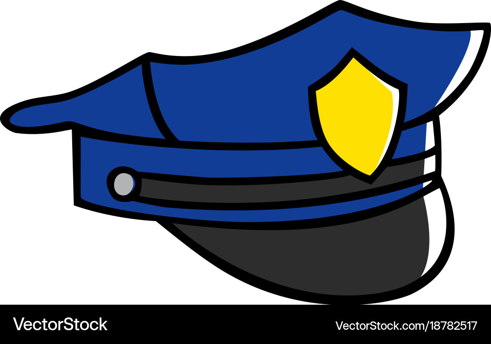 Police hat Royalty Free Vector Image - VectorStock