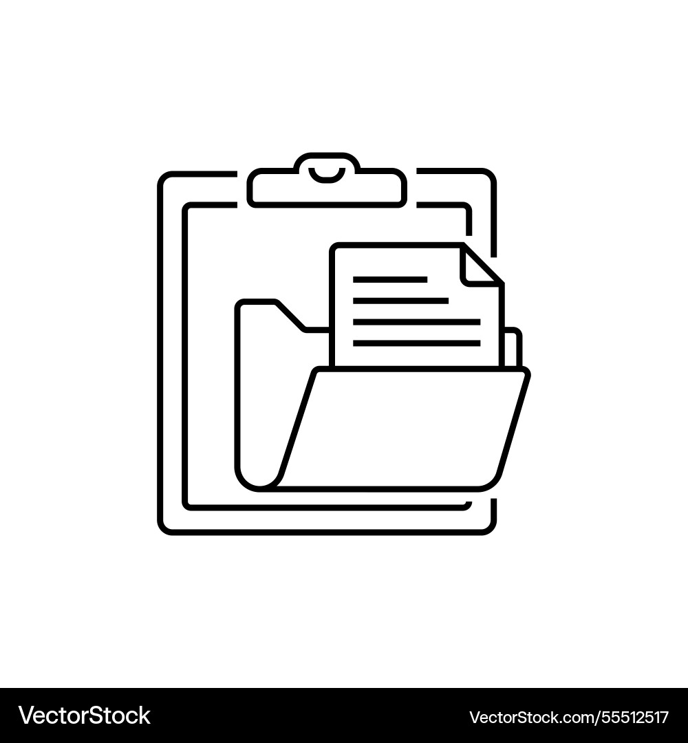 Project summary line icon linear style sign for Vector Image