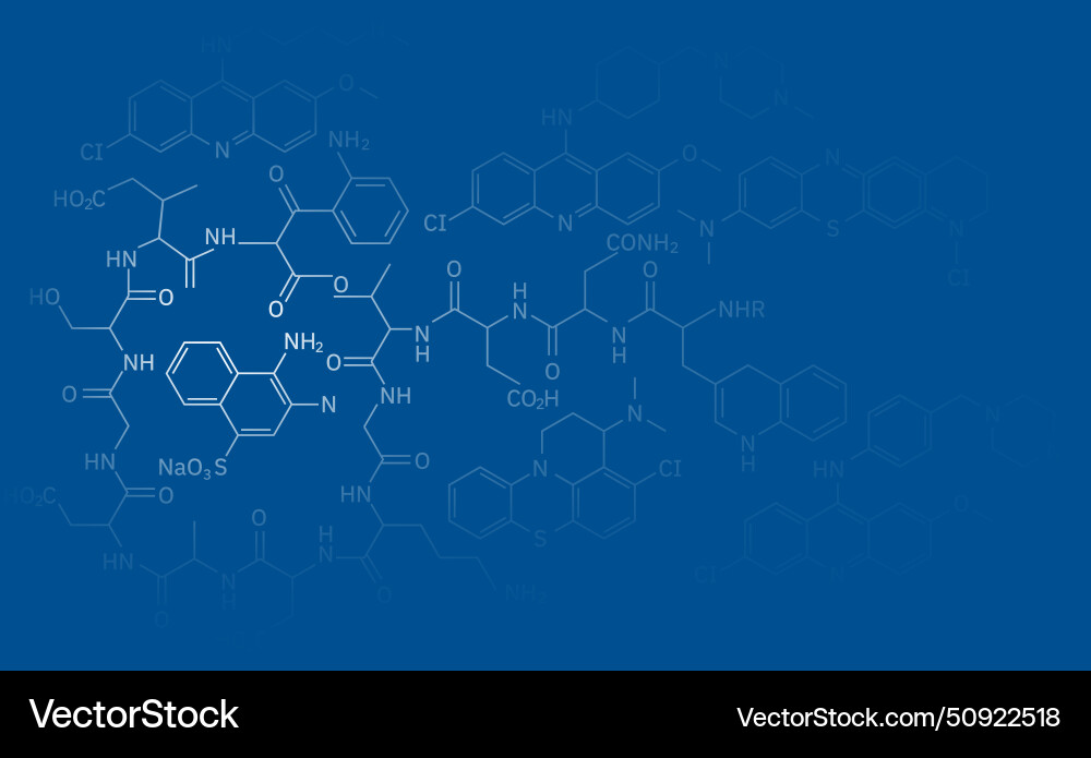 Background for a chemistry presentation formulas Vector Image