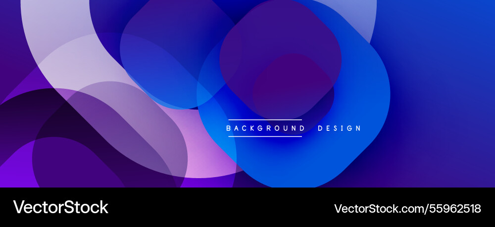 Circular abstract design with overlapping Vector Image