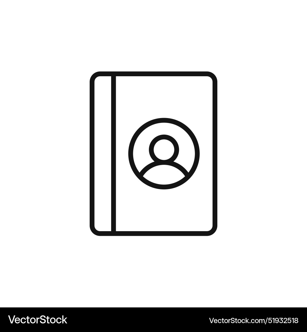 Contact address book icon ideal for personal Vector Image