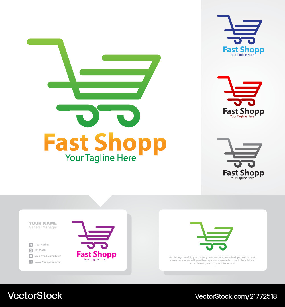 Fast shop logo Royalty Free Vector Image - VectorStock