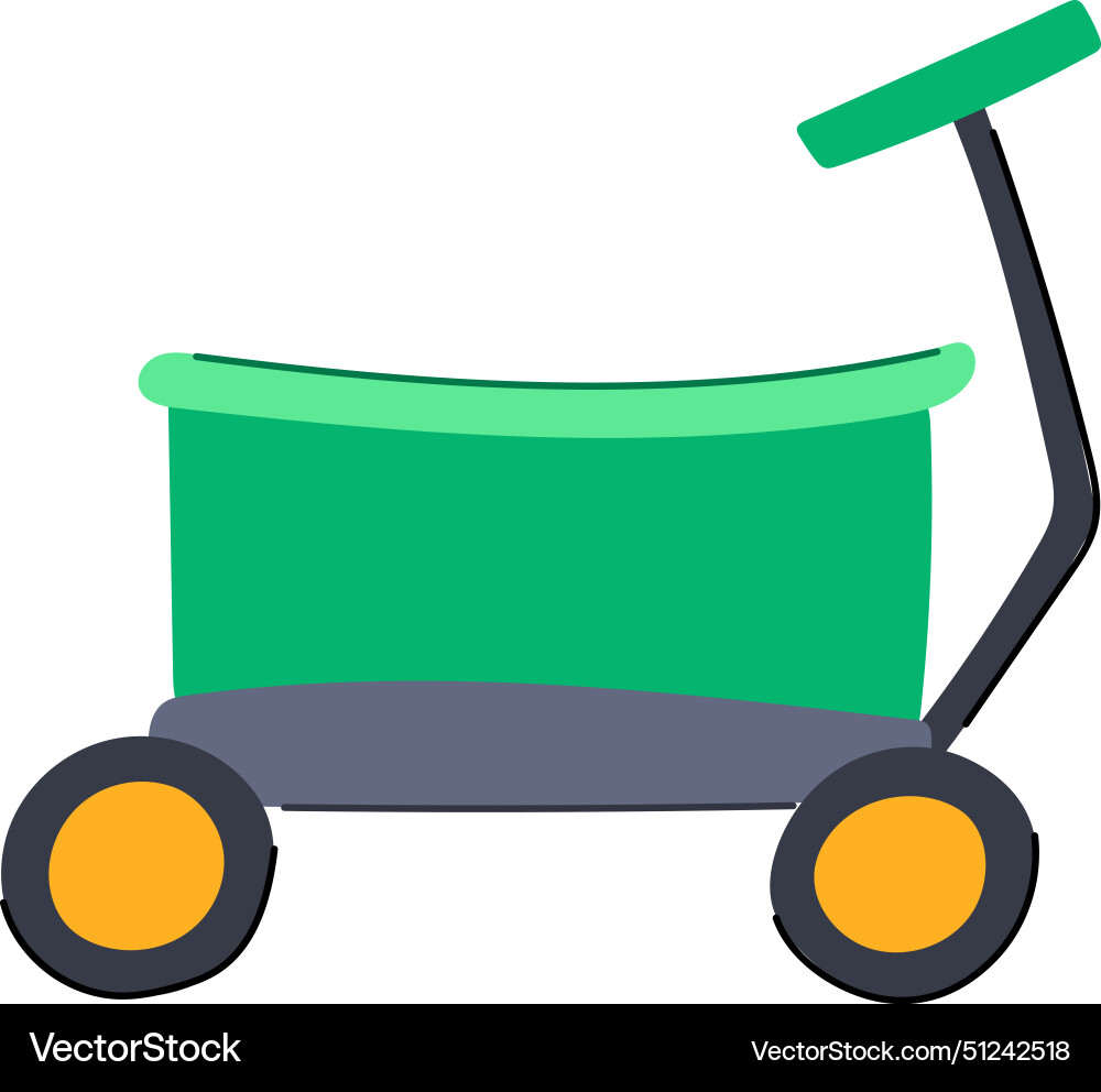 Gift cart toy cartoon Royalty Free Vector Image