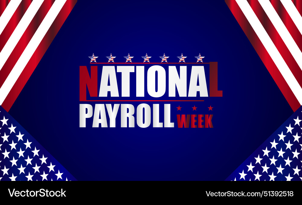 National payroll week honoring the backbone Vector Image