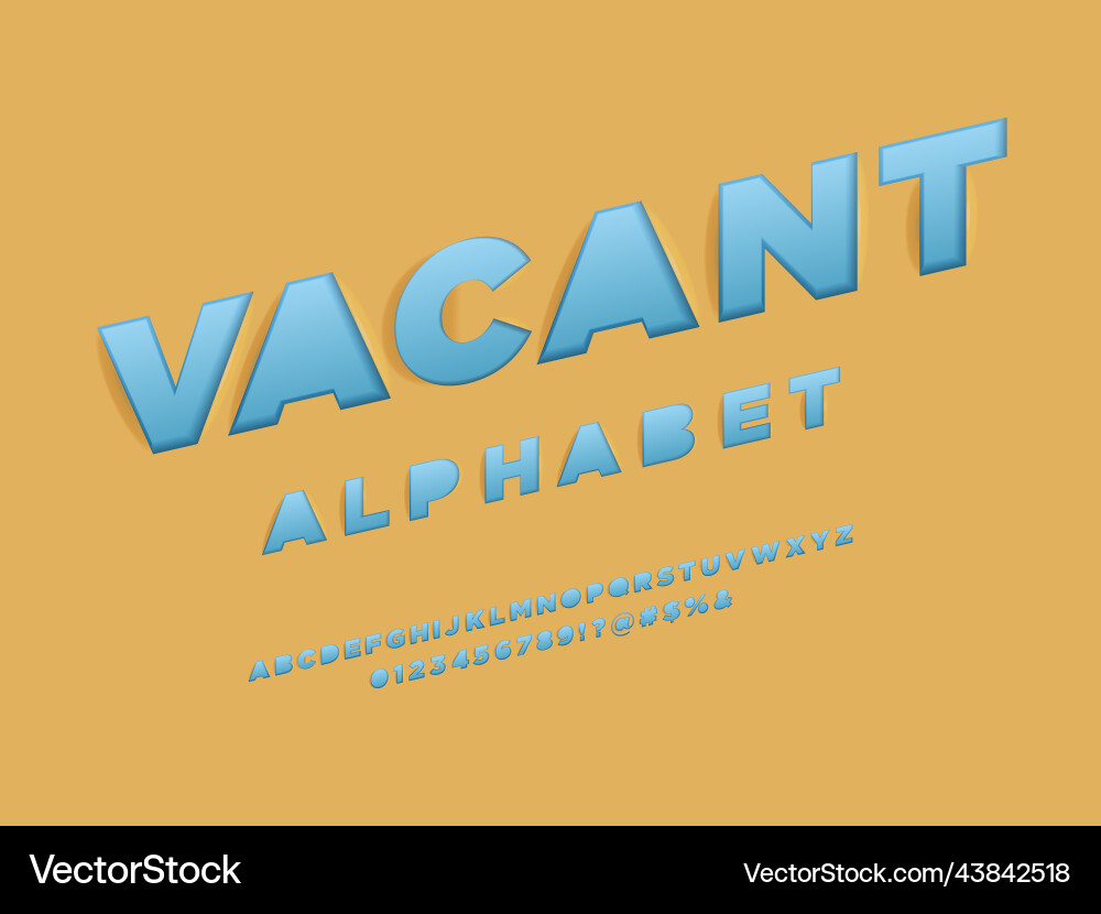 Paper cut font Royalty Free Vector Image - VectorStock