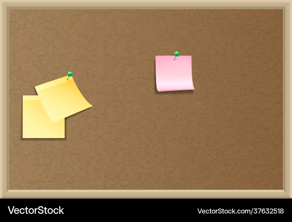 Pin board realistic icon Royalty Free Vector Image