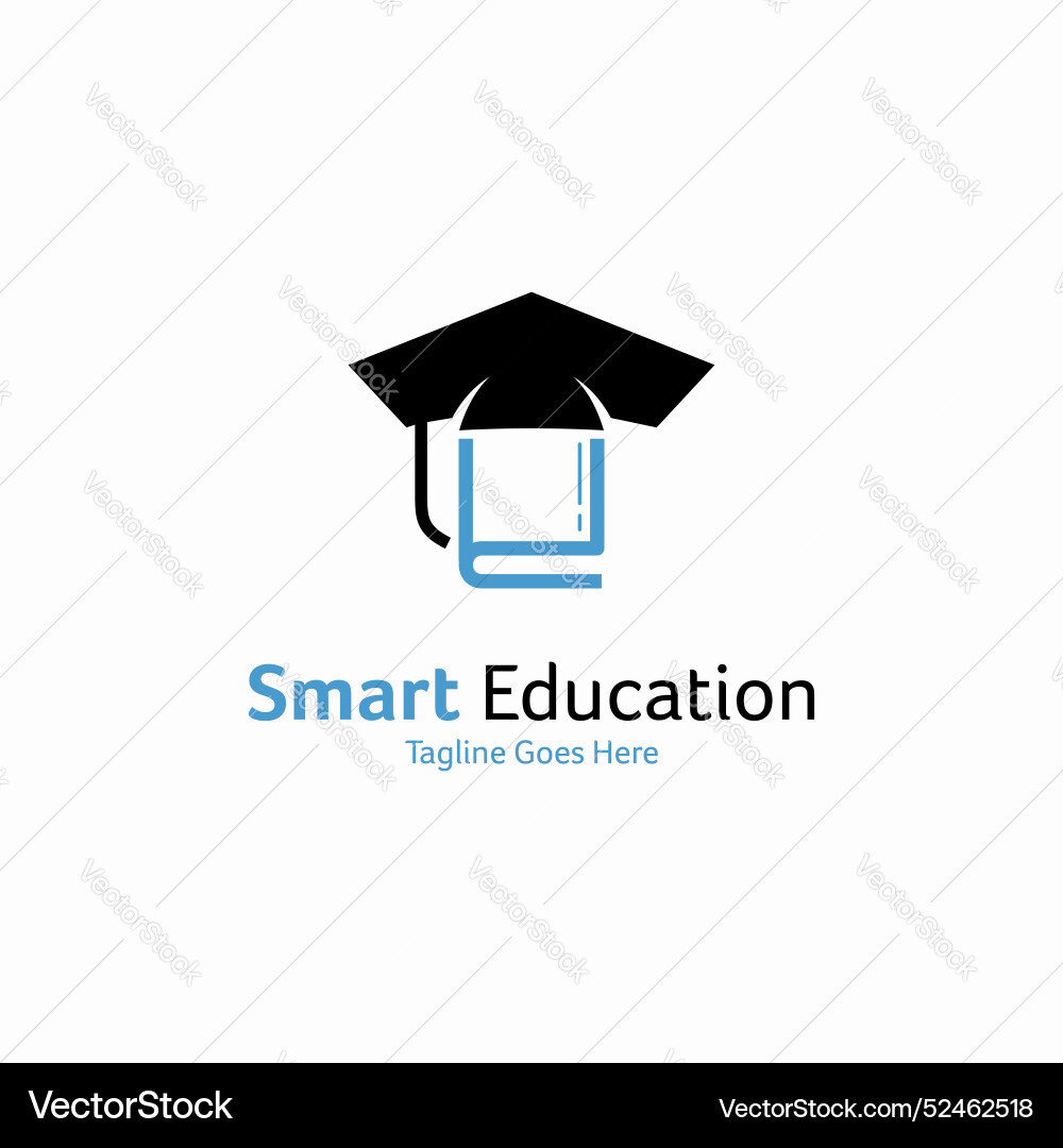 Smart education logo design concept education Vector Image