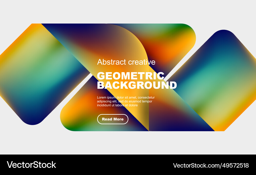 Square and triangle design with fluid gradients Vector Image