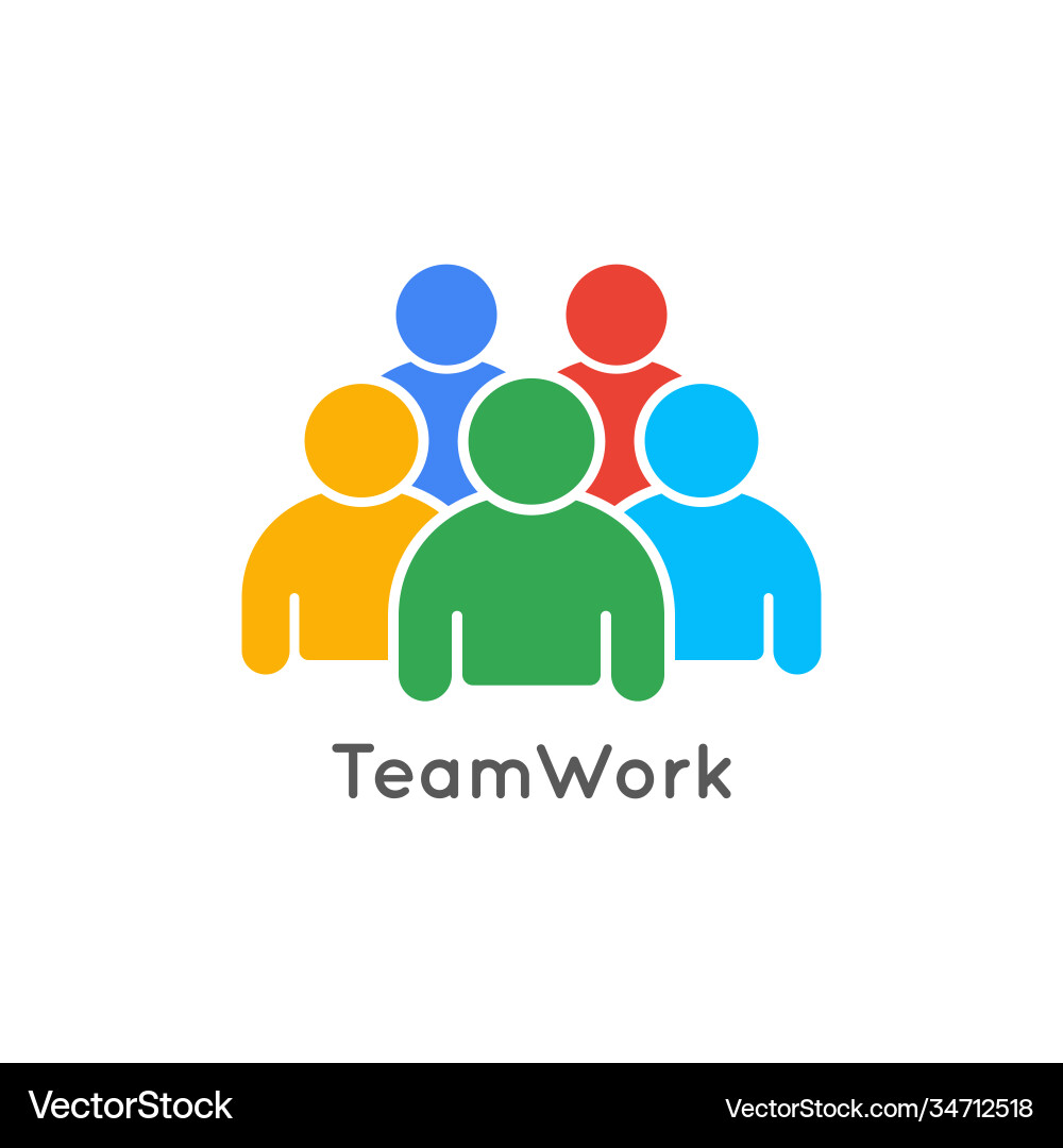 Teamwork Collaboration Icon Royalty Free Vector Image
