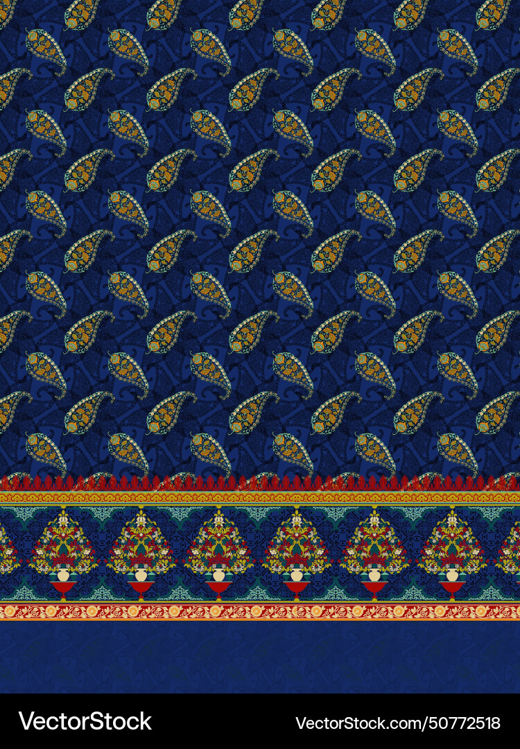 Textile digital design fabric print wallpaper Vector Image