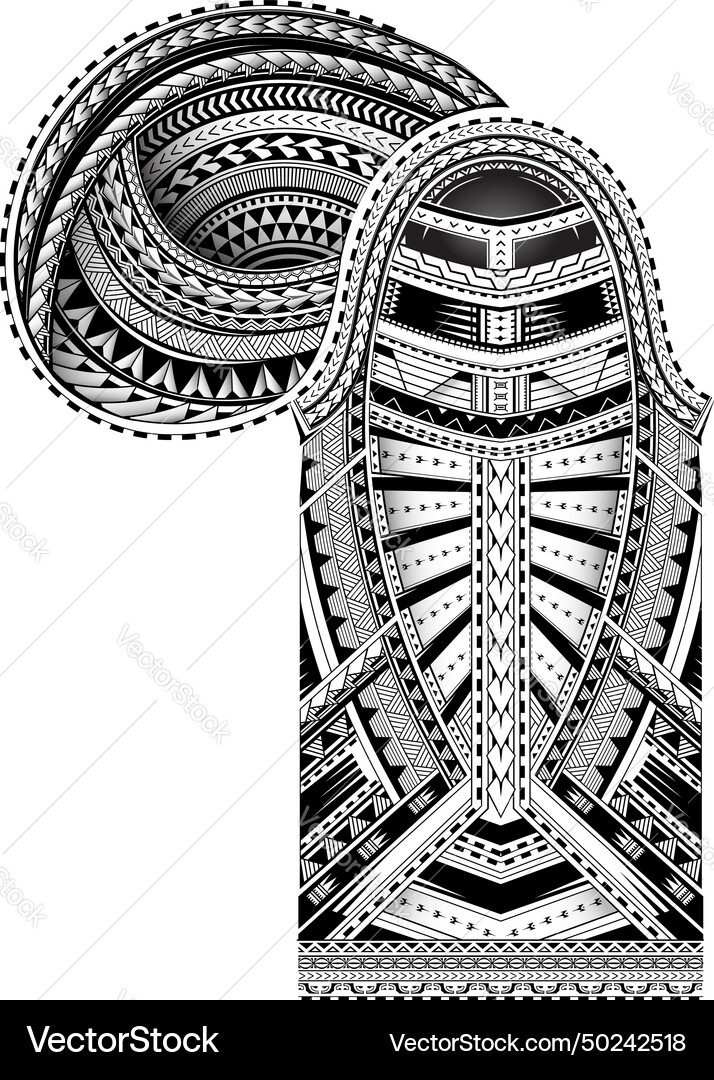 Tribal Maori Tattoo Template Royalty Free Vector Image