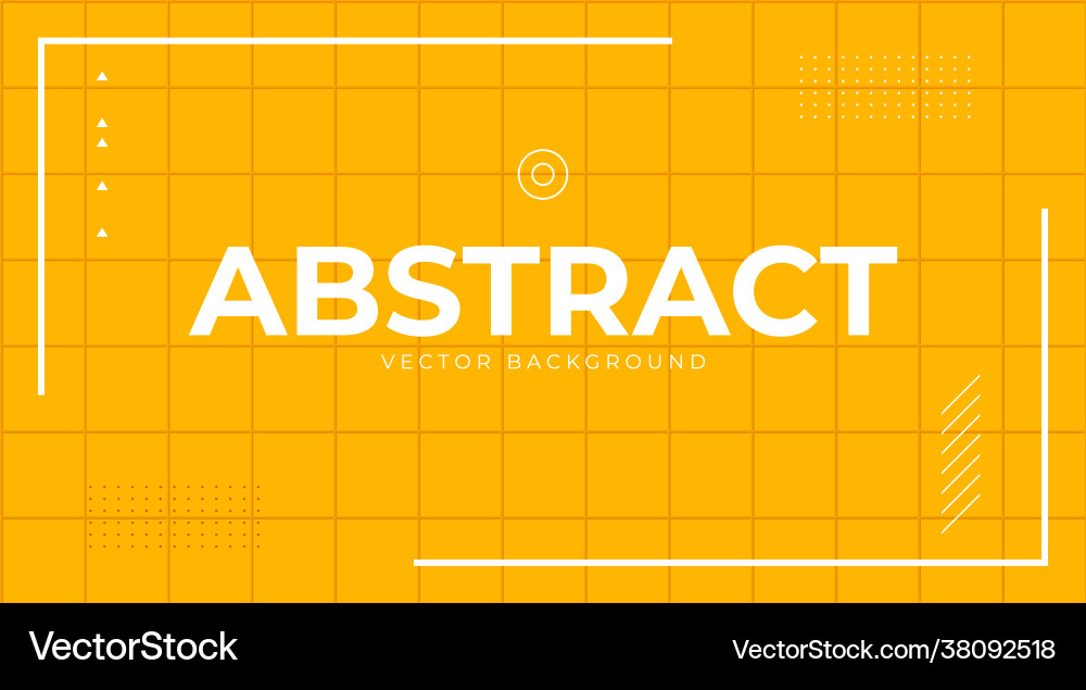 Yellow background with grid abstract backdrop Vector Image