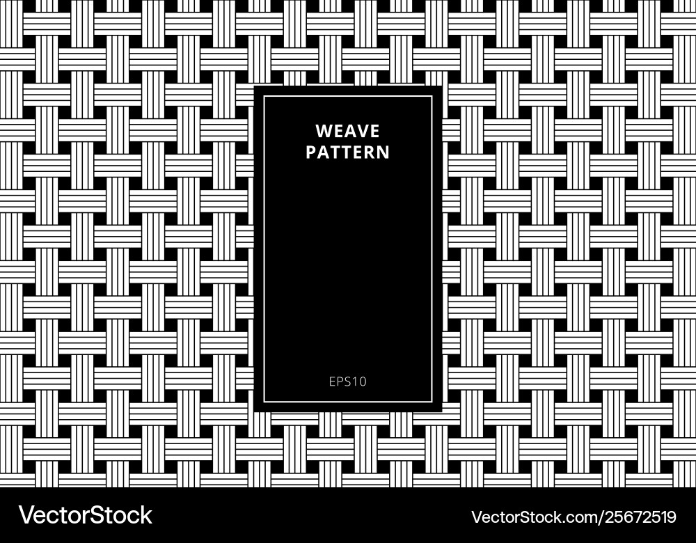 Black and White Geometric Weave Pattern Royalty Free Vector